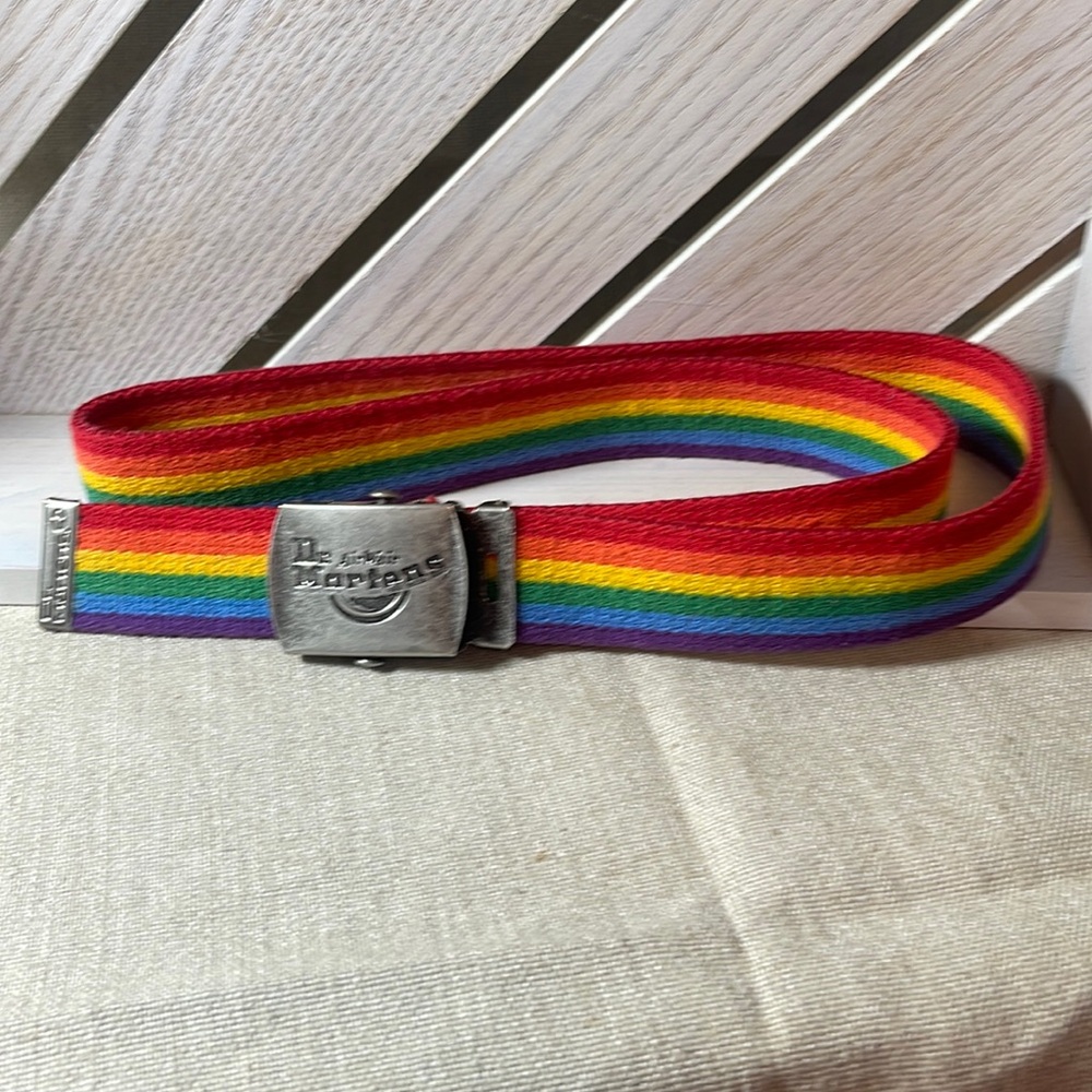 Dr. Martens Rare Vintage Pride Belt Rainbow Slide Buc… - Gem